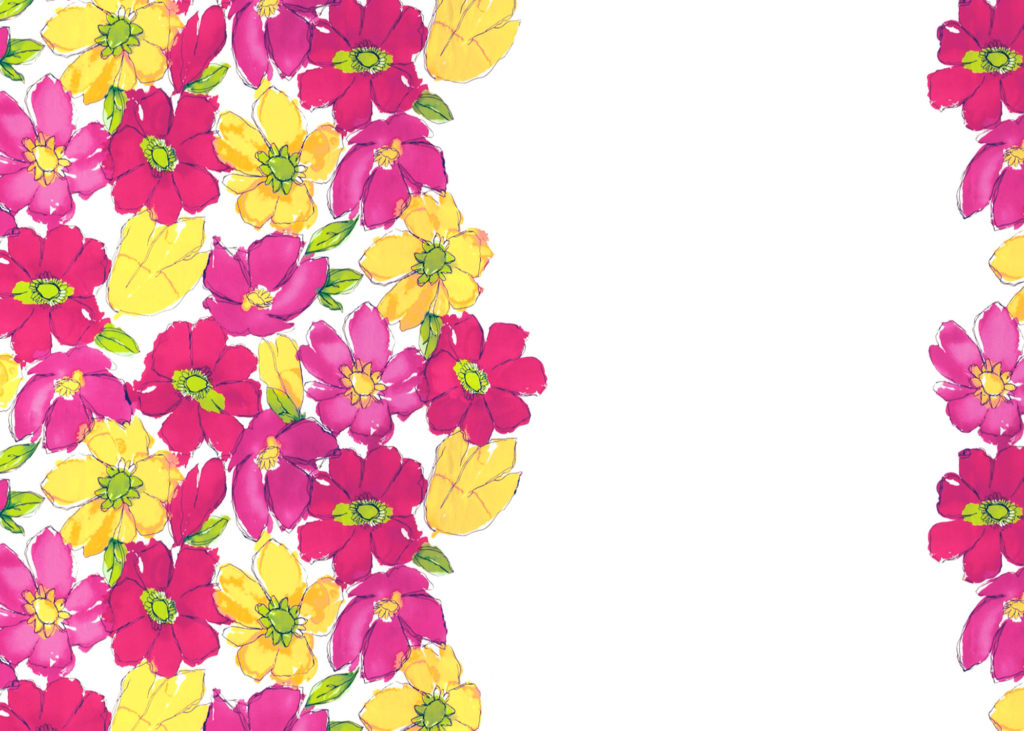 IN01815_Fuschia_Yellow_Floral_DIY | Ann Scott, Inc.